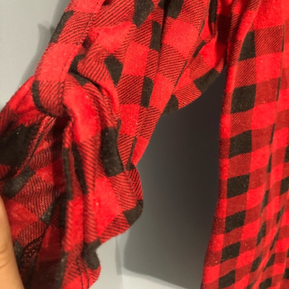 Tops | Red Black Lumberjack Plaid Flannel Shirt M | Poshmark